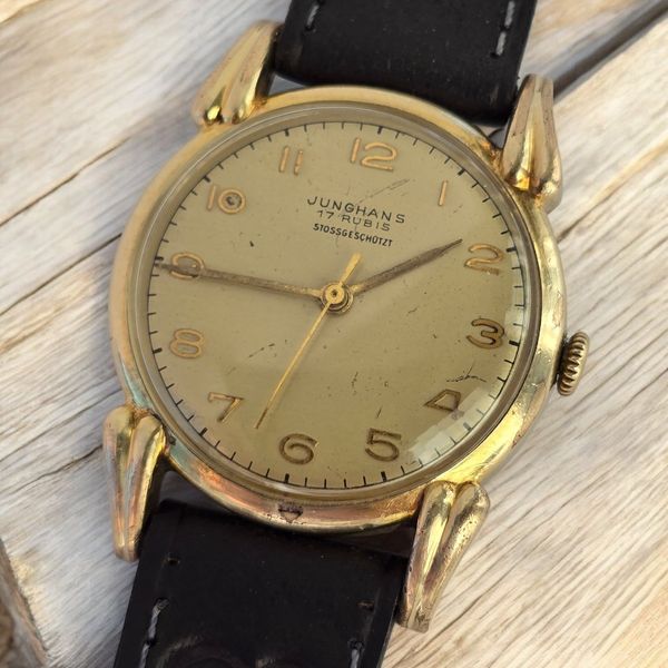 Very Rare Junghans J-80 Vintage Watch 1950s 17 Rubies Shockproof Retro ...