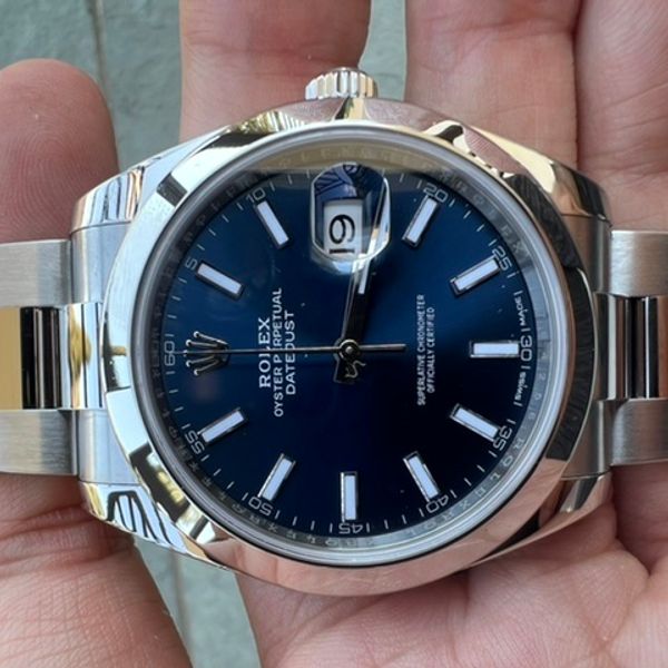 Rolex 126300 blue dial 2018 box & papers $9300.00 | WatchCharts