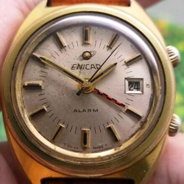 Enicar alarm rare vintage watch automatic | WatchCharts Marketplace