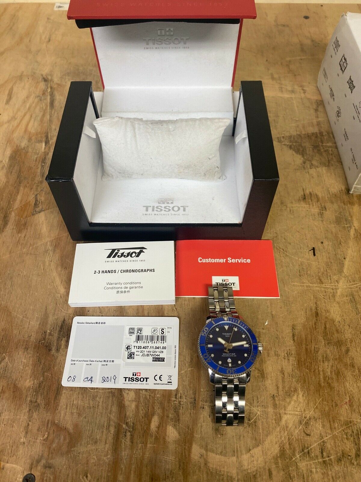 Tissot Seastar 1000 Powermatic 80 T120407A Automatic Stainless Steel ...