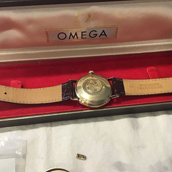 Vintage Omega Seamaster Automatic 14K Solid Gold Bezel Ring ...