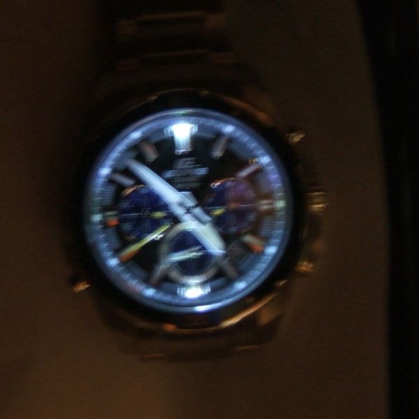 Casio Edifice 5373 MTD-1082 Chronograph in Edelstahl LED Männeruhr ...