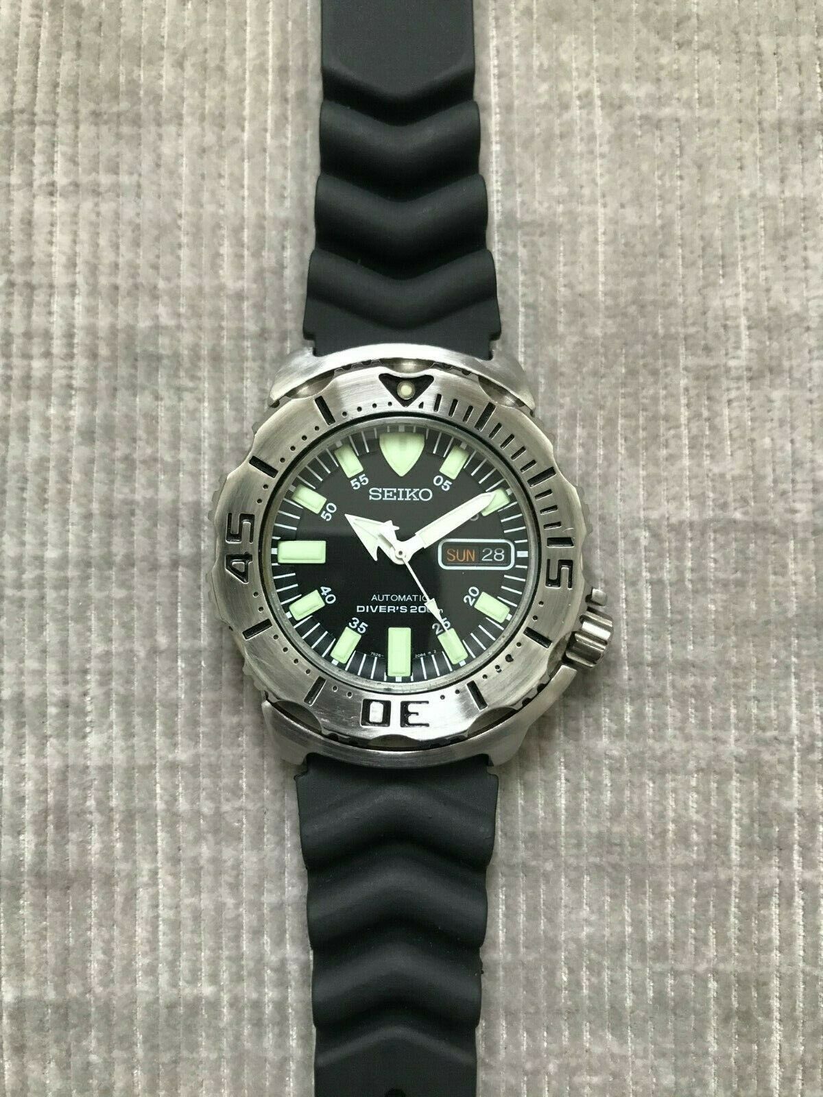 Seiko SKX779 Gen 1 Monster - Black Dial - Z20 Rubber Strap - Good ...