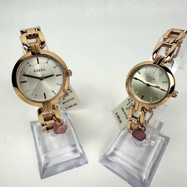 Fossil Kerrigan Three-Hand Rose Gold-Tone Stainless Steel Watch ...