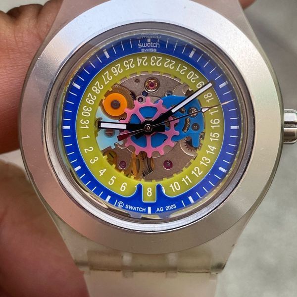Swatch Diaphane Automatic Skeleton Dial AG 2003 Swiss Men's Watch ...