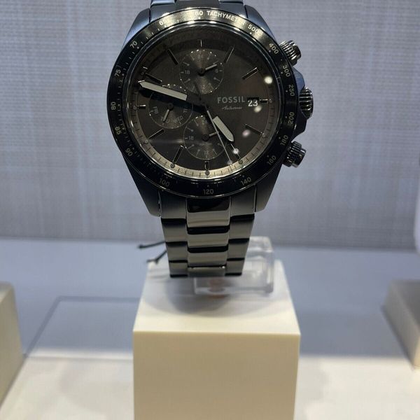 FOSSIL Autocross Mens Dual Time Multifunction Watch, Black Dial ...