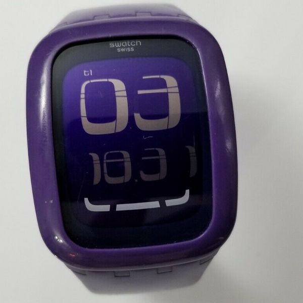 Swatch SURV100 Touch Purple Silicone Band Digital Watch | WatchCharts Marketplace