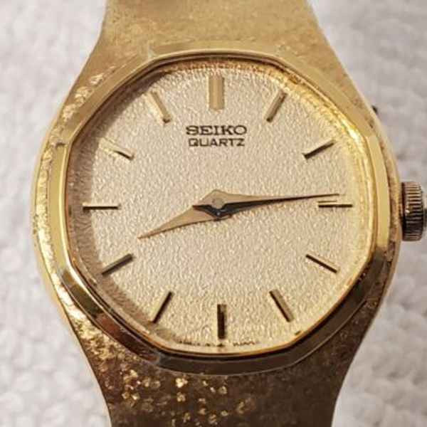Vintage Seiko Womens Quartz Watch Gold Plated 2 Jewels Mesh Band ...
