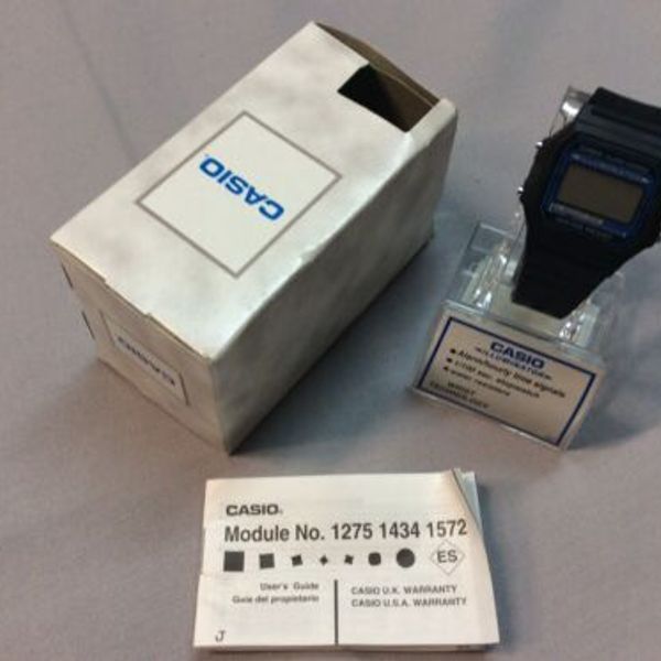 Casio Digital Watch Black 35mm Alarm Chronograph 1572 F-105 Timer ...