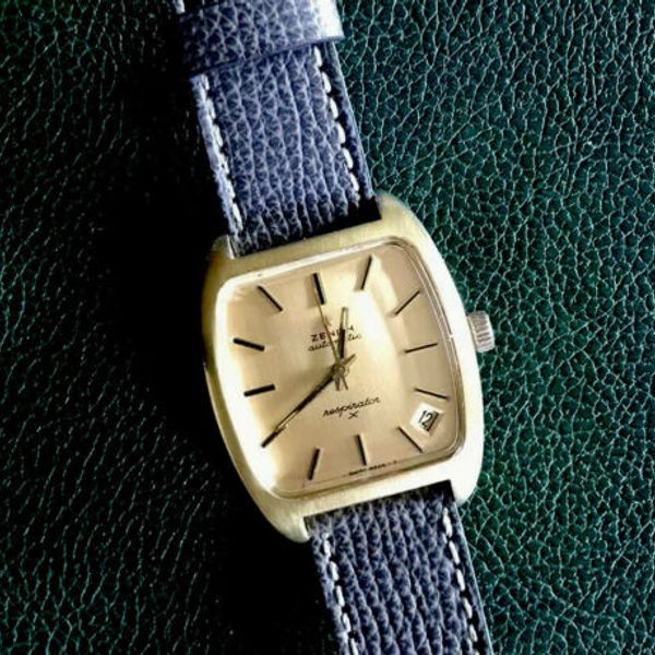 Vintage ZENITH RESPIRATOR X Gold Plate 28800 Cal.2562C Near Mint ...