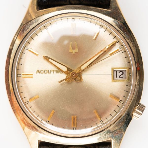 Vintage 1967 14k Solid Gold Bulova Accutron Man's Watch Runs ...