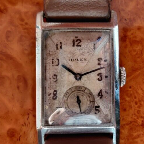 1927 Vintage ROLEX Art Deco PRINCE ELEGANT Rectangular TANK watch ...
