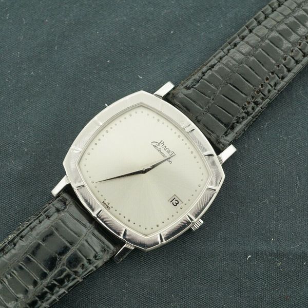 PIAGET AUTOMATIC 18K WHITE GOLD ULTRA THIN CAL 12P REF 12423 13423 VERY ...