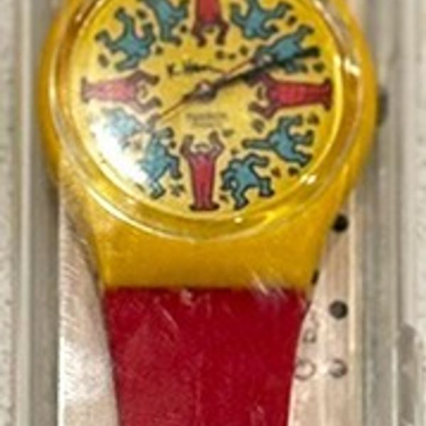 1985 Swatch Watch by Keith Haring Modele Avec Personnages Ltd Numb ...
