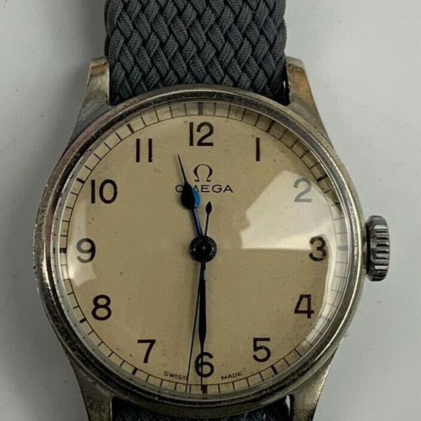 Vintage WWII Omega CK-2292 RAF Military Issued Spitfire Wrist Watch 6B ...