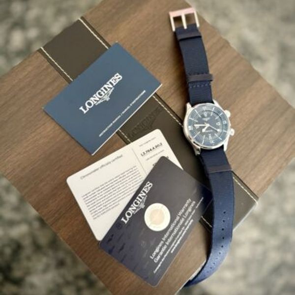 Longines Legendary Diver Blue 39mm Box & Paper Complete set (3 Straps ...
