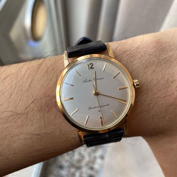 Seiko Cronos "Special Dial" 14K Gold Filled J14021 (18K Solid gold ...