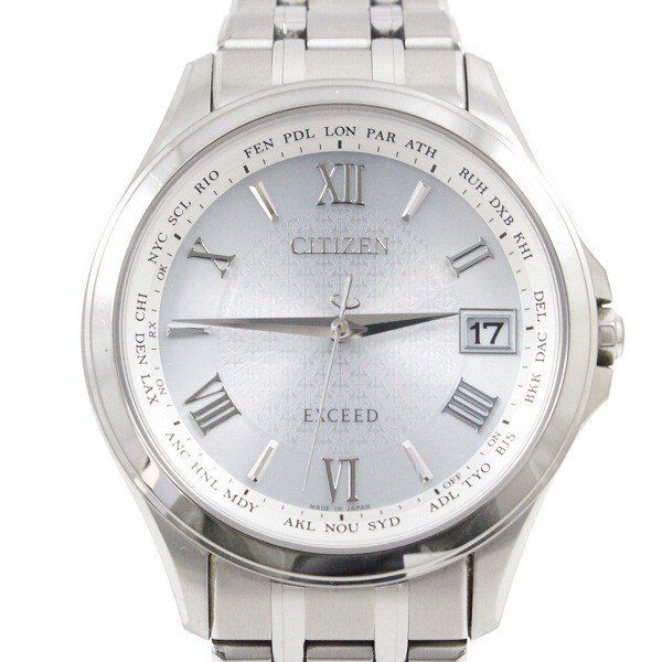 [Pre-Owned] Citizen Exceed Eco Drive Direct Flight Men's Watch Titanium ...