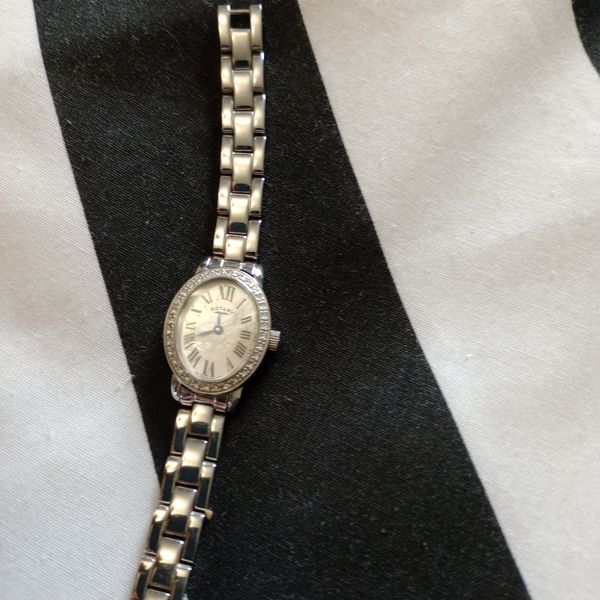Rotary ladies watch Stainless Steel MOP Face LB2890 Diamante Face ...