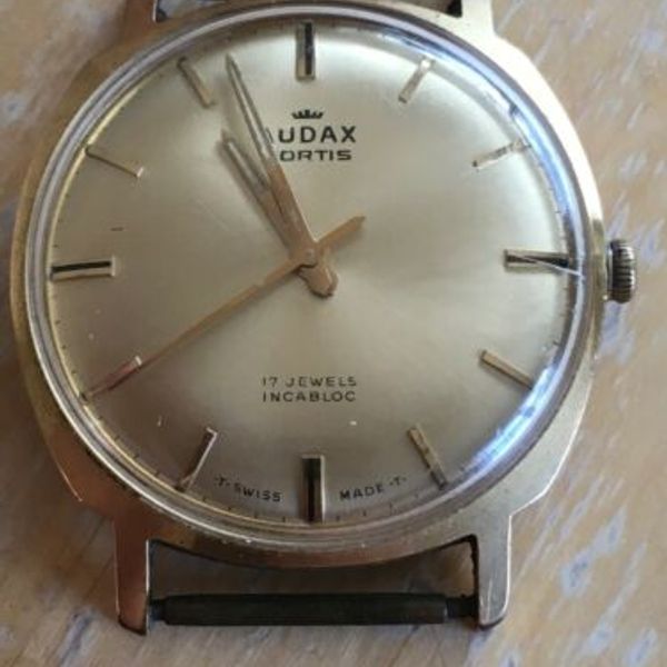 Gents Vintage Gold Plated AUDAX FORTIS 17 Jewel Incabloc Swiss Made ...