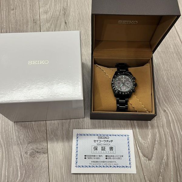 SEIKO Prospex SPEEDTIMER SBDL103 Stainless steel Solar Black Men's watch | WatchCharts Marketplace
