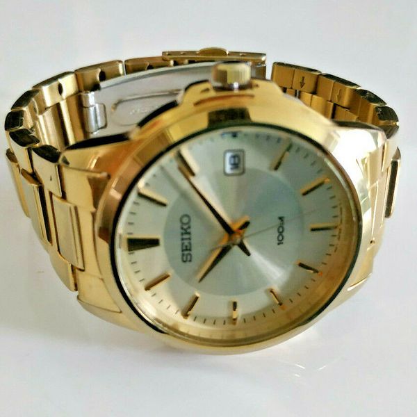 Mens Gold Seiko Quartz Date Watch 7N42-0FC0 Rare Model | WatchCharts