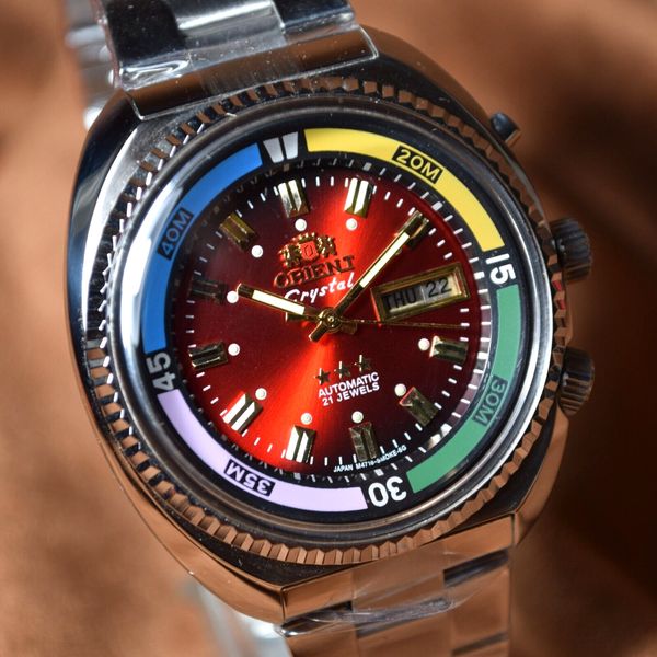 Japan Watch Orient KING DIVER Automatic Watch KD 21 JEWELS Original Red ...