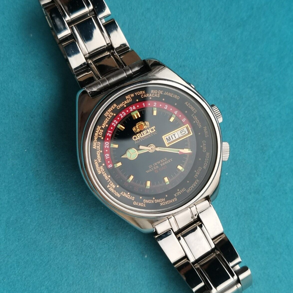 Automatic Watch ORIENT World Time m.46943 21 jew. EA 469EE6-70 CA Made ...
