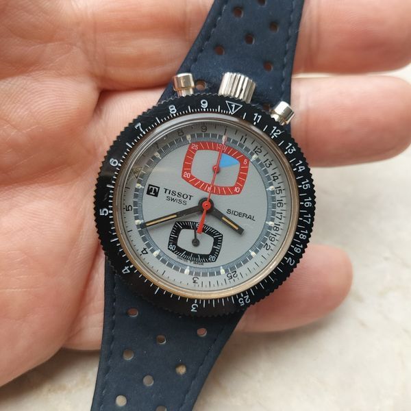 70s TISSOT SIDERAL CHRONOGRAPH BULLHEAD CAL LEMANIA 872 VINTAGE WATCH ...