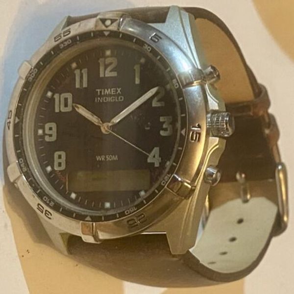 timex indiglo wr 50m Vintage Mens Anadigi Watch | WatchCharts Marketplace
