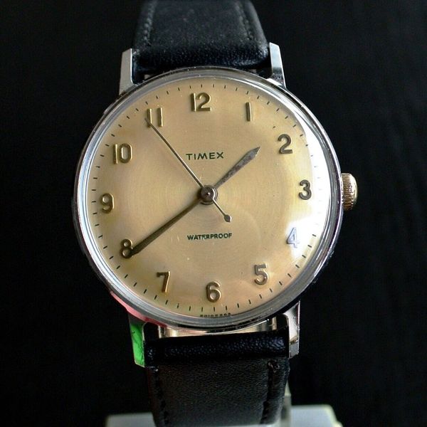 VINTAGE TIMEX 1963 ELEGANT DIAL MECHANICAL WIND UP MEN'S SILVER BLK ...