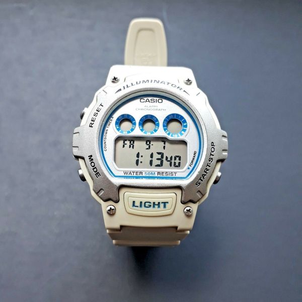 CASIO DIGITAL WATCH ILLUMINATOR ALARM CHRONOGRAPH 3225 W-214 MC ...