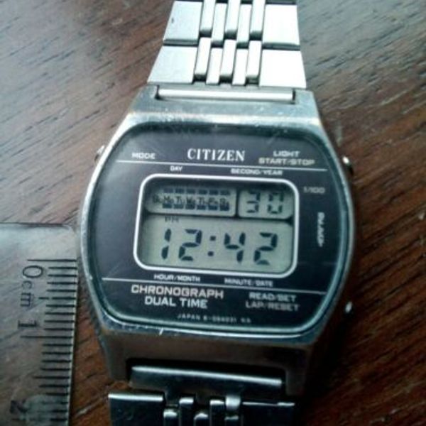 Vintage Citizen Digital Men's Chronograph Dual Time ( Working ...