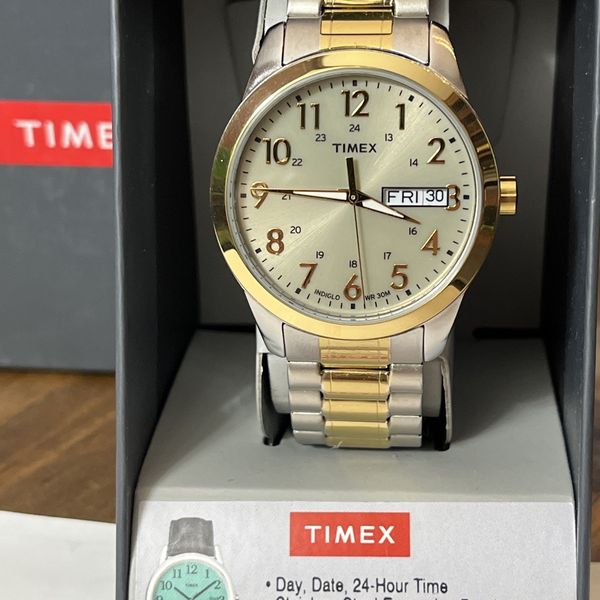 TIMEX Two-Tone 36mm Stainless Steel Expansion Men's Watch - T2M935 MSRP ...