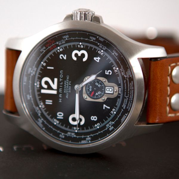 Mint Hamilton Khaki Aviation QNE - Black | WatchCharts Marketplace