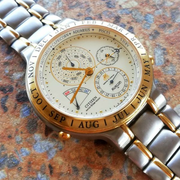 Rare Citizen Avalon 6700-G70021Y Calendar SSG Quartz Watch ...