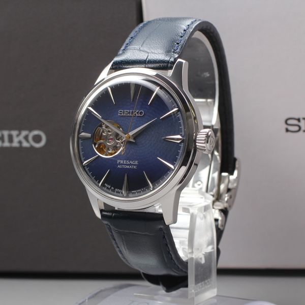 Box Paper [MINT] SEIKO Presage 4R38-01N0 SARY155 Navy Blue Open Heart ...