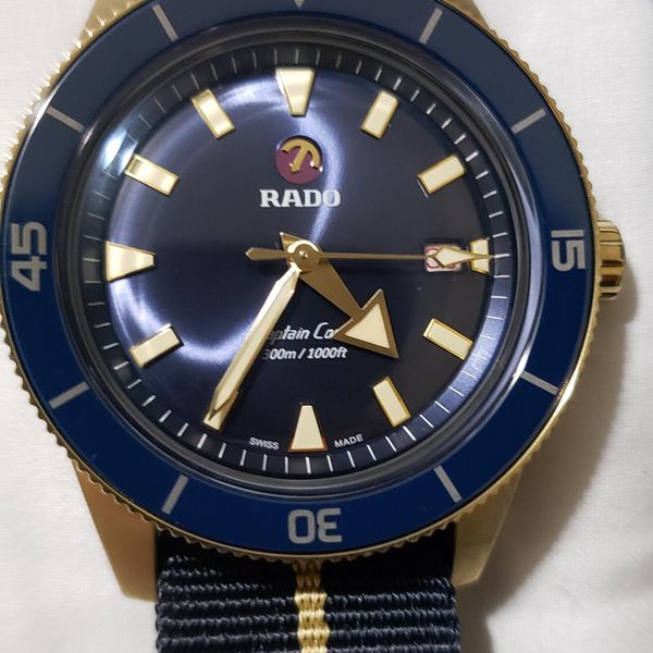 Rado Captain Cook Bronze Blue with Rado NATO | WatchCharts Marketplace