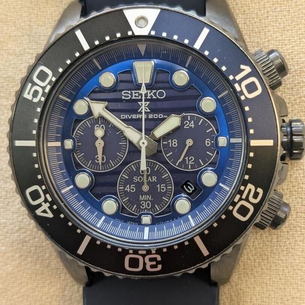 Seiko Prospex SSC017 Air Diver 200m Solar Men's Watch V175-0AD0 / Pre ...