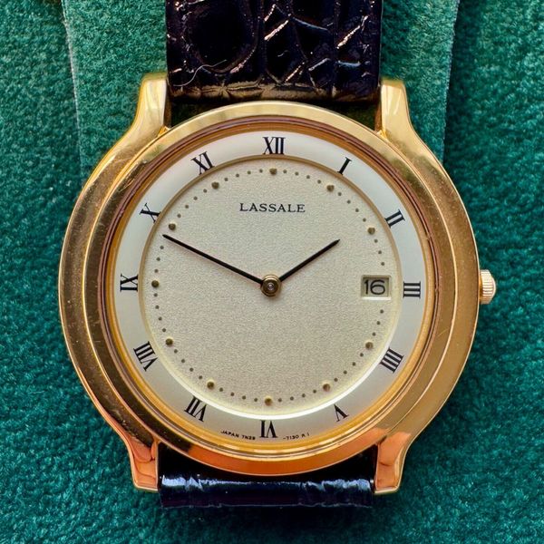 Seiko Lassale Ultra Thin Gold Tone Menâ s Dress Watch | WatchCharts Marketplace