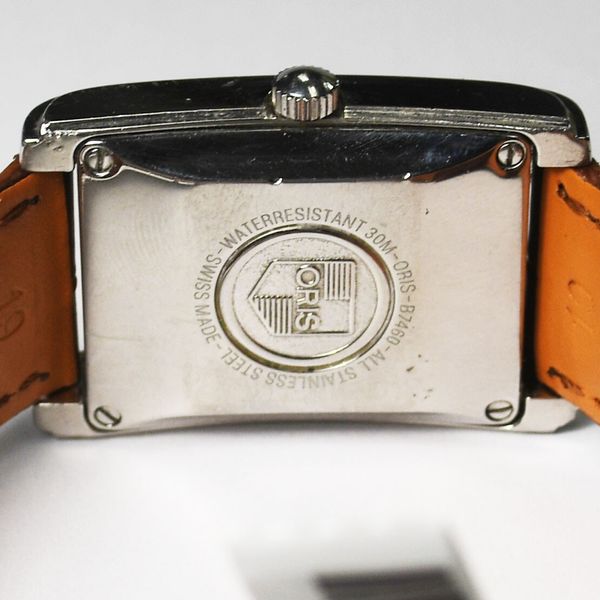 Oris Pointer Rectangular 26mm Stainless Swiss Automatic Date Wristwatch ...