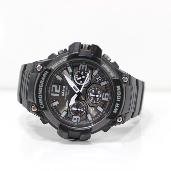 Casio Men's Black Chronograph Quartz 100 Meter WR Watch 6434 MCW100H ...