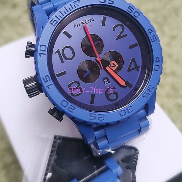 New NIXON Watch ALL Blue A083-blue 51-30 Chrono Dial Genuine 5130 Japan ...