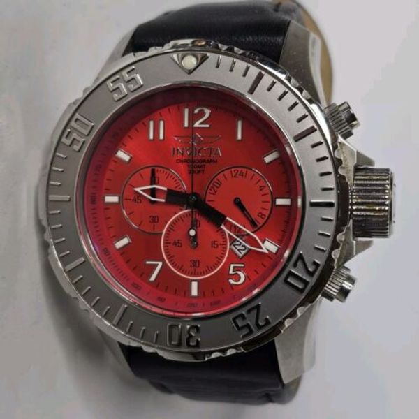 Invicta II Collection Men's Watch Red Dial Chronograph 4668 49mm ...