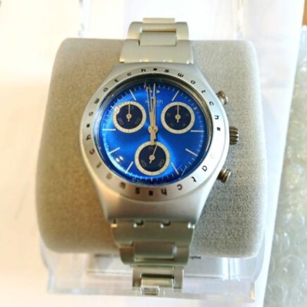 Swatch Irony Chrono Aluminium Hypnotic Ag 1999 Ladies Watch Swiss ...