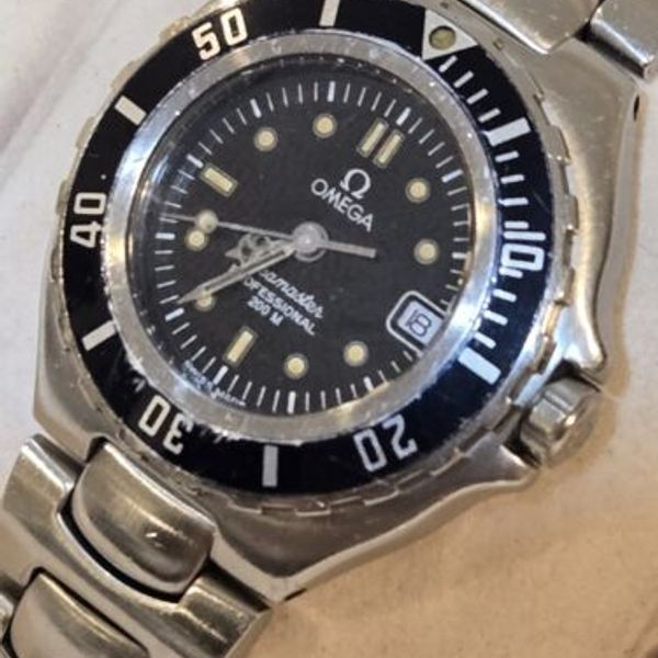 OMEGA Ladies Watch Seamaster Pro 200 Black Quartz Circa 1989 W/Box and ...