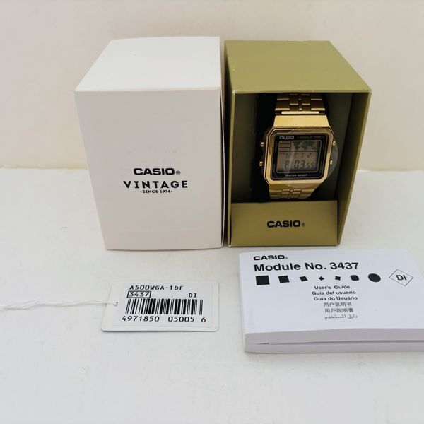 Casio Vintage World Time Gold Digital Watch A500WGA-9DF - Brand New ...