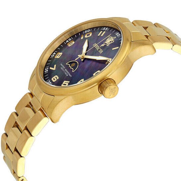Invicta Mother of Pearl Dial Chronograph Gold Stainless Steel Men's ...