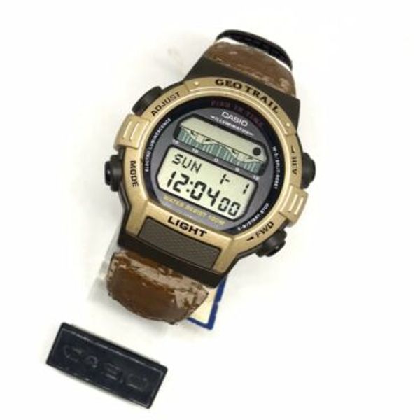 NOS Rare vintage Casio FT-201 Geo Trail Fish In Time Japan Made digital ...