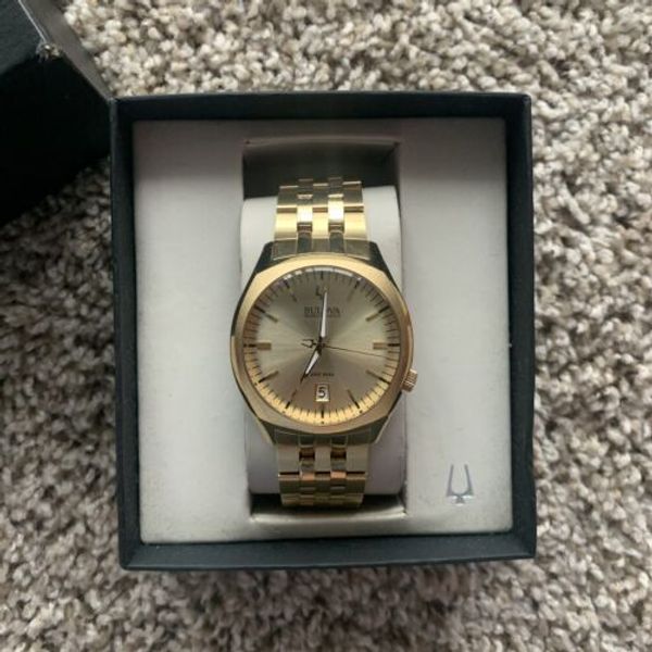 Bulova Accutron II Surveyor Gold Dial Men’s 41mm Watch 97B134 ...